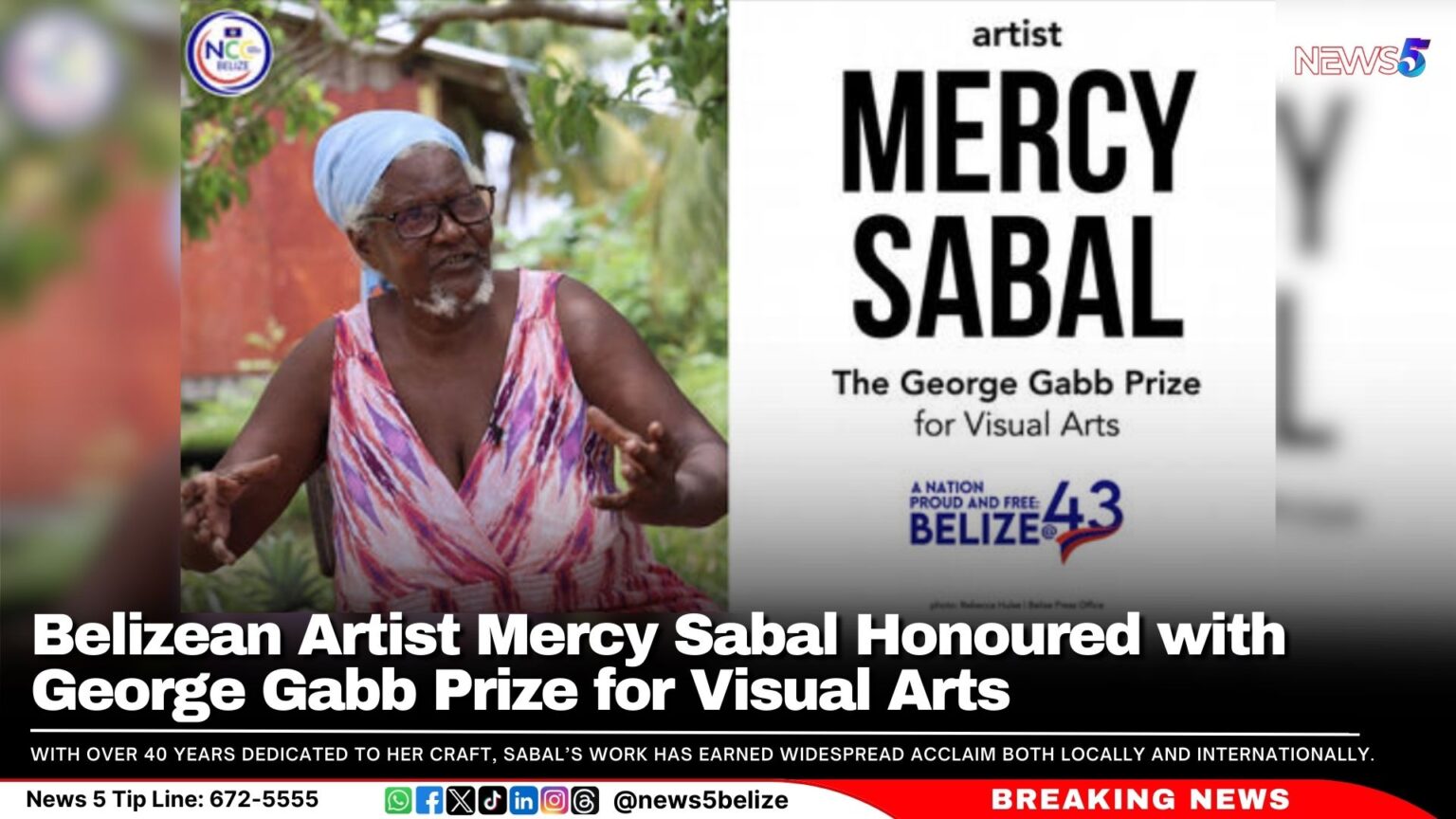 Belizean Artist Mercy Sabal Honoured with George Gabb Prize for Visual ...