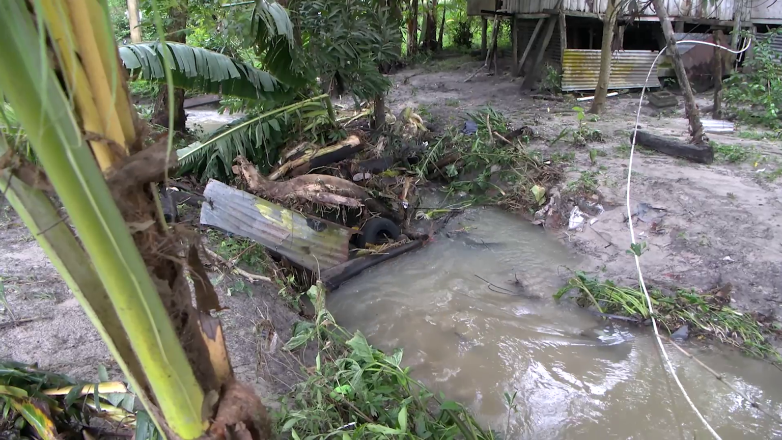 Flash Flood Sweeps Through Santiago Juan Community | Greater Belize Media