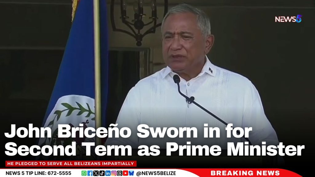 John Briceño Sworn in for Second Term as Prime Minister | Greater ...