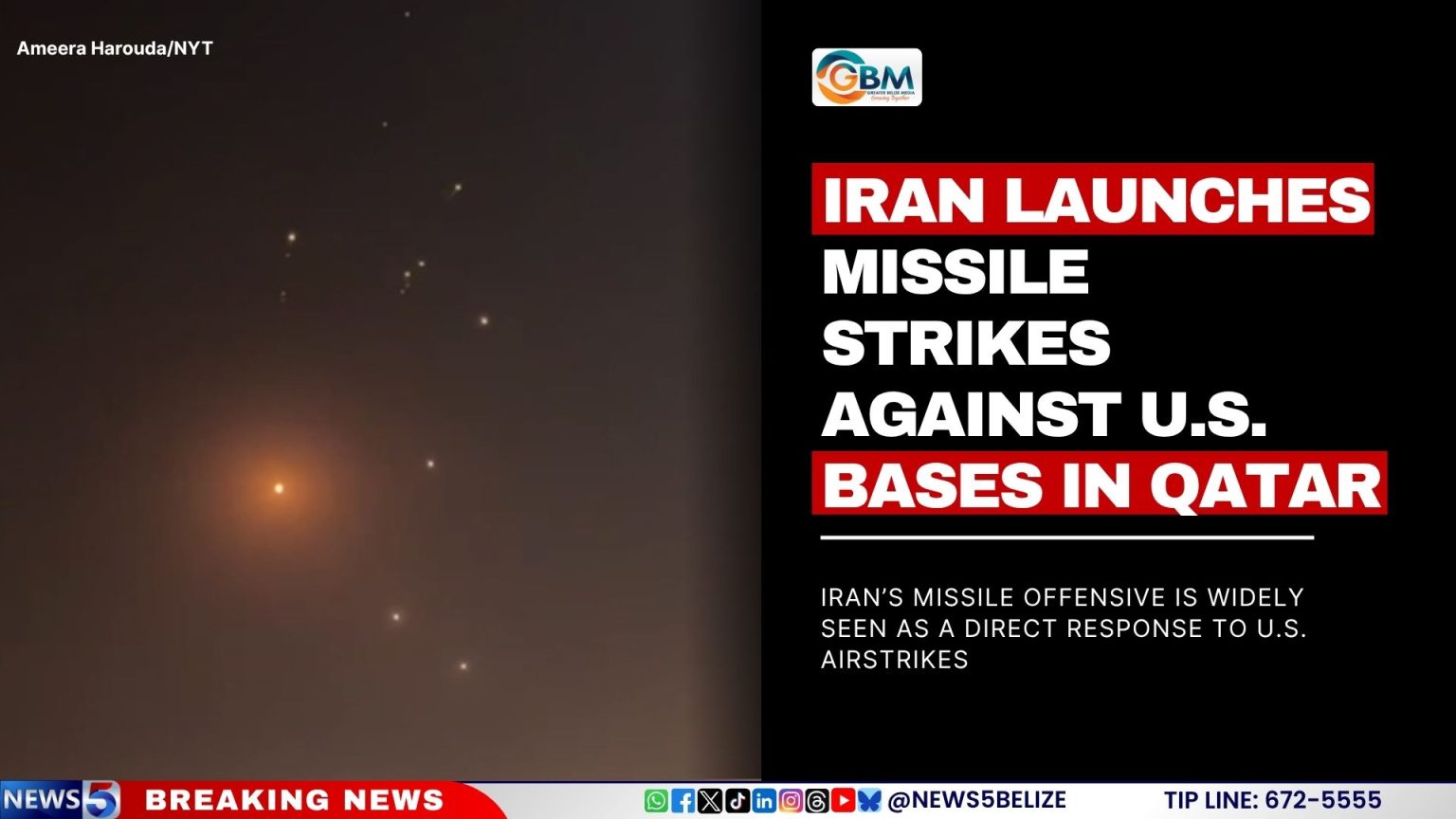 Iran Launches Missile Strikes Against U.S. Bases in Qatar | Greater ...