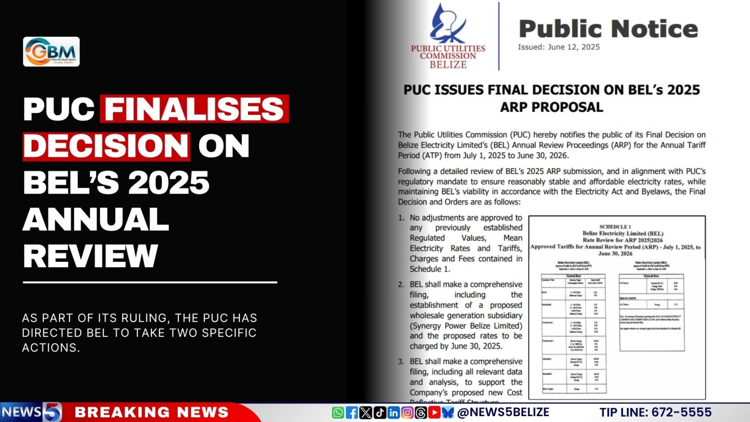 PUC Finalises Decision on BEL’s 2025 Annual Review - Greater Belize Media