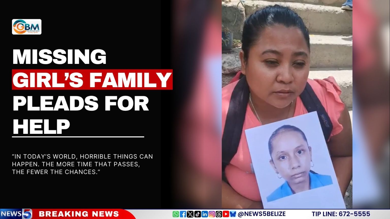 Missing Girl’s Family Pleads for Help | Greater Belize Media