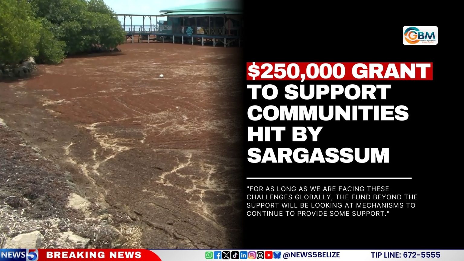 $250,000 Grant to Support Communities Hit by Sargassum | Greater Belize ...