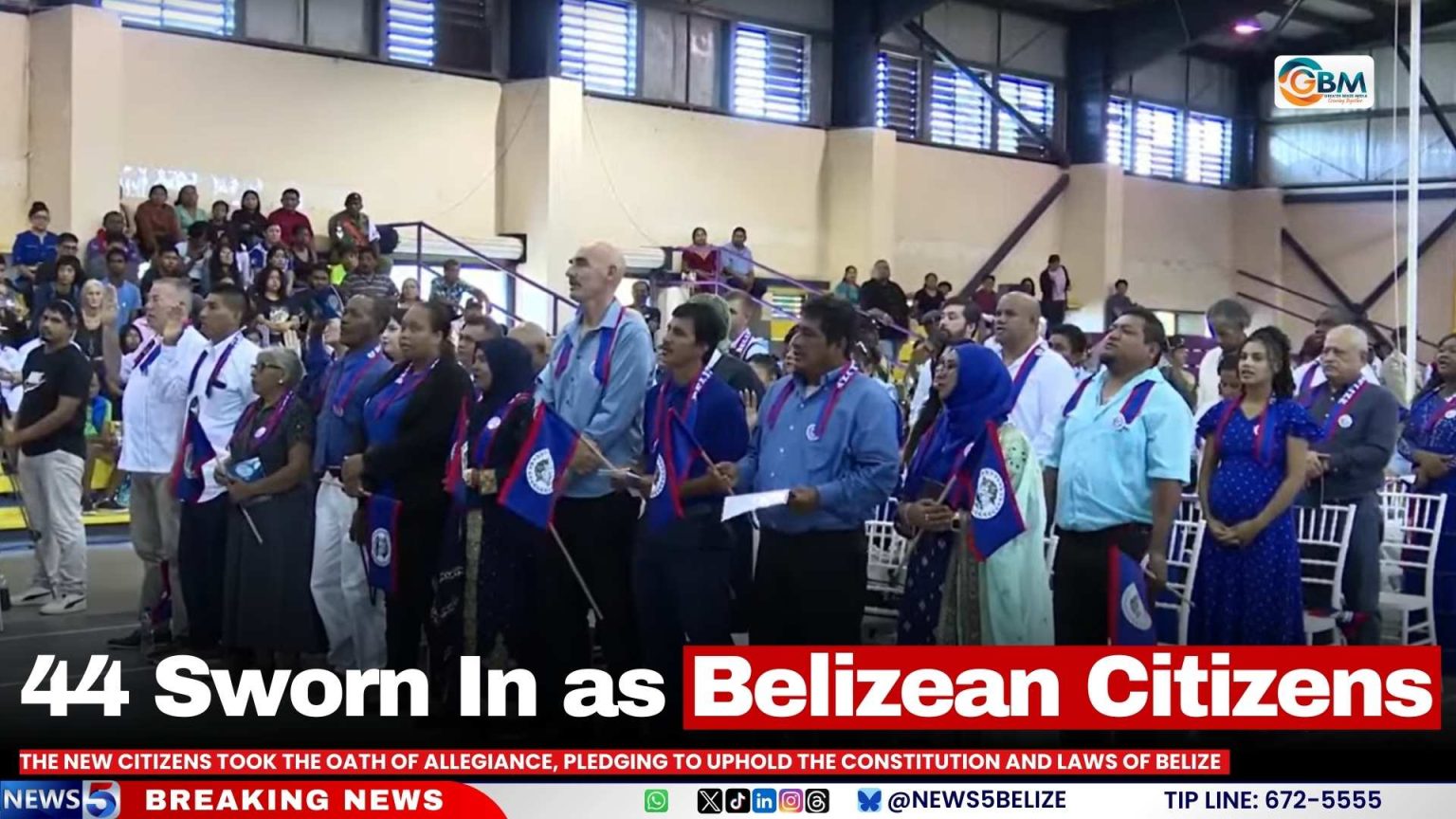 44 Sworn In as Belizean Citizens in Belmopan | Greater Belize Media