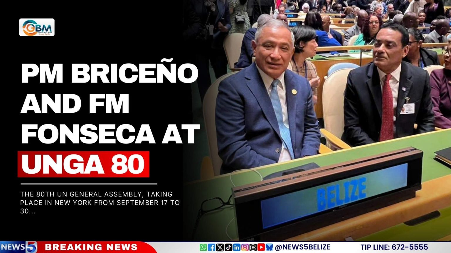 PM Briceño and FM Fonseca at UNGA 80 | Greater Belize Media