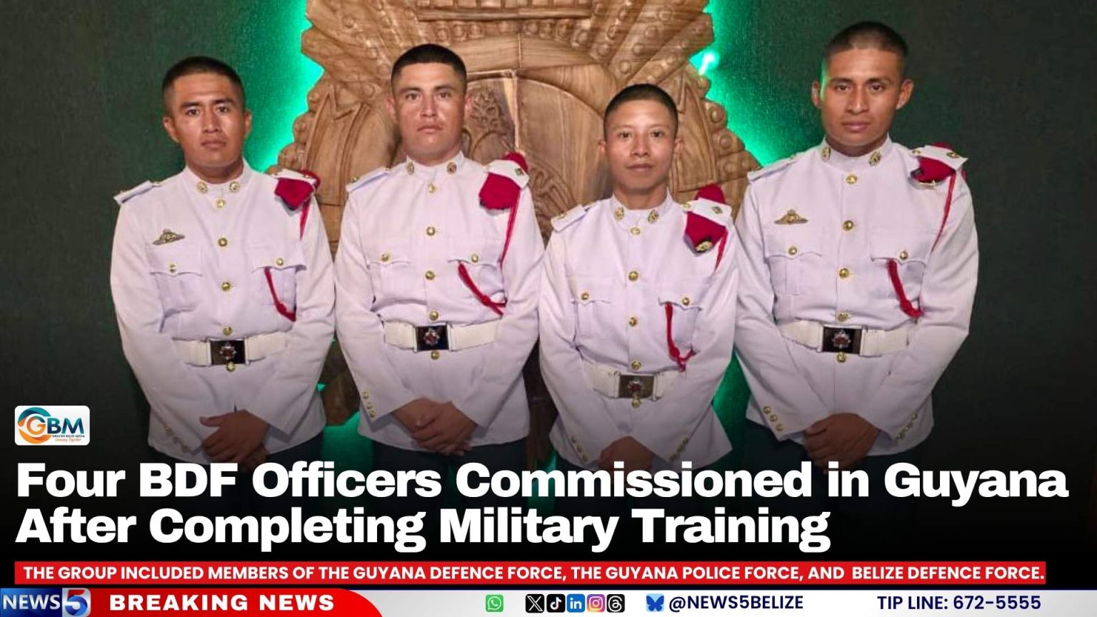 Four BDF Officers Commissioned in Guyana After Completing Military ...