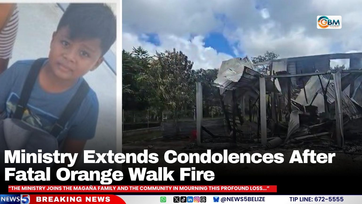 Ministry Extends Condolences After Fatal Orange Walk Fire | Greater ...