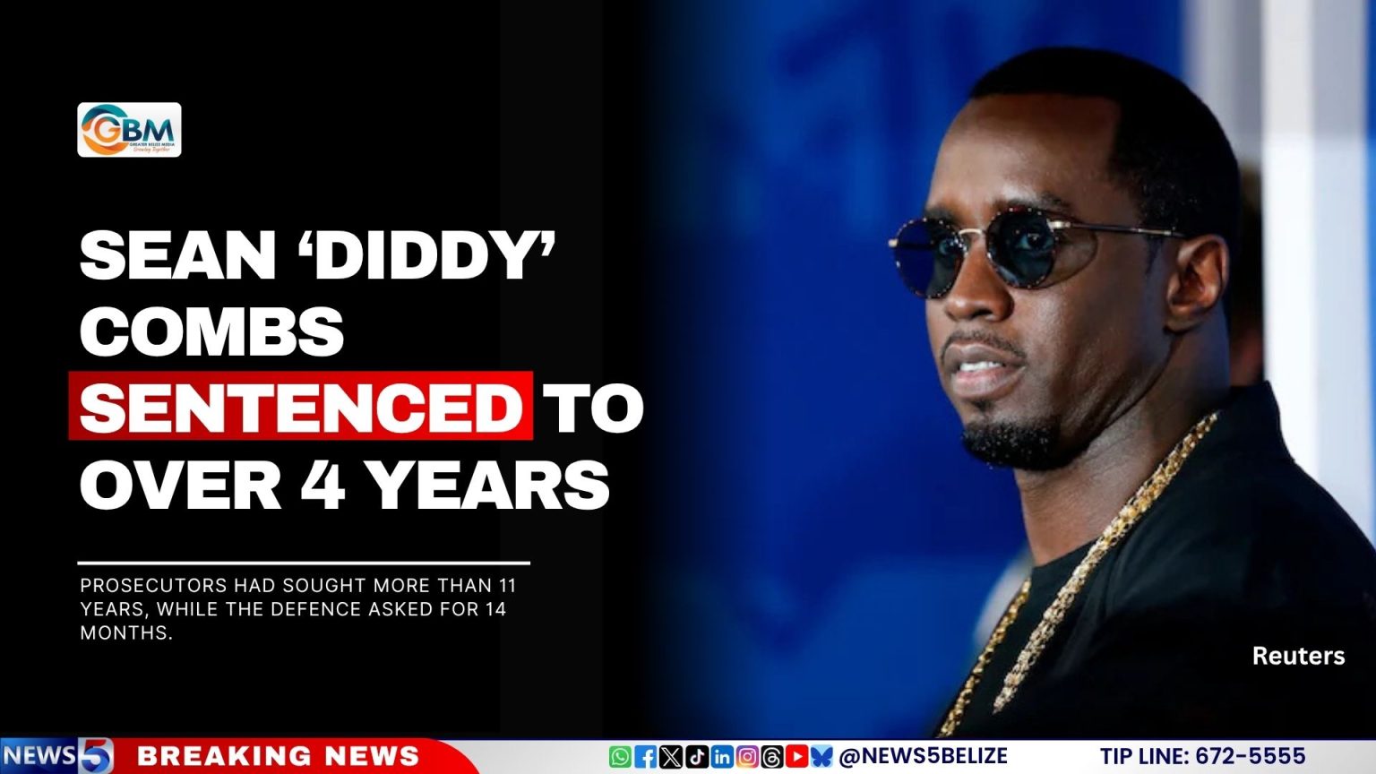 Sean ‘Diddy’ Combs Sentenced to Over 4 Years | Greater Belize Media