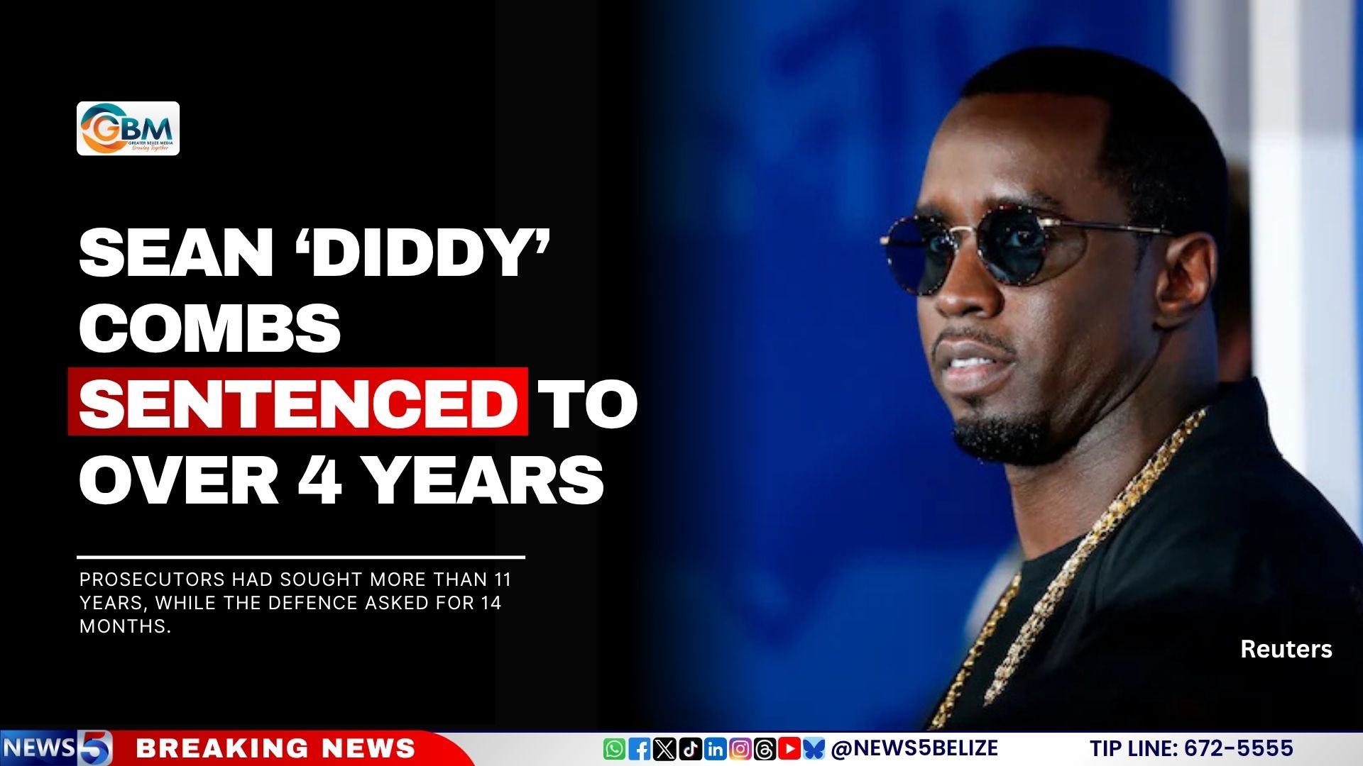Sean ‘Diddy’ Combs Sentenced to Over 4 Years | Greater Belize Media