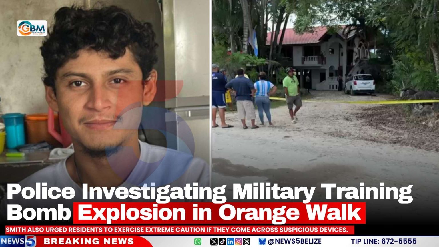 Police Investigating Military Training Bomb Explosion in Orange Walk ...