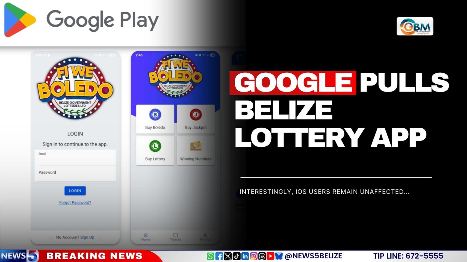 Google Pulls Belize Lottery App | Greater Belize Media