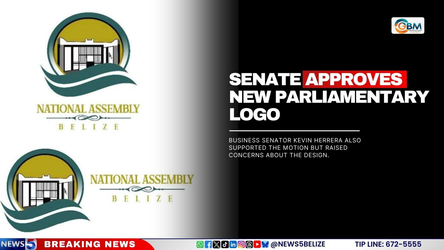 Senate Approves New Parliamentary Logo | Greater Belize Media