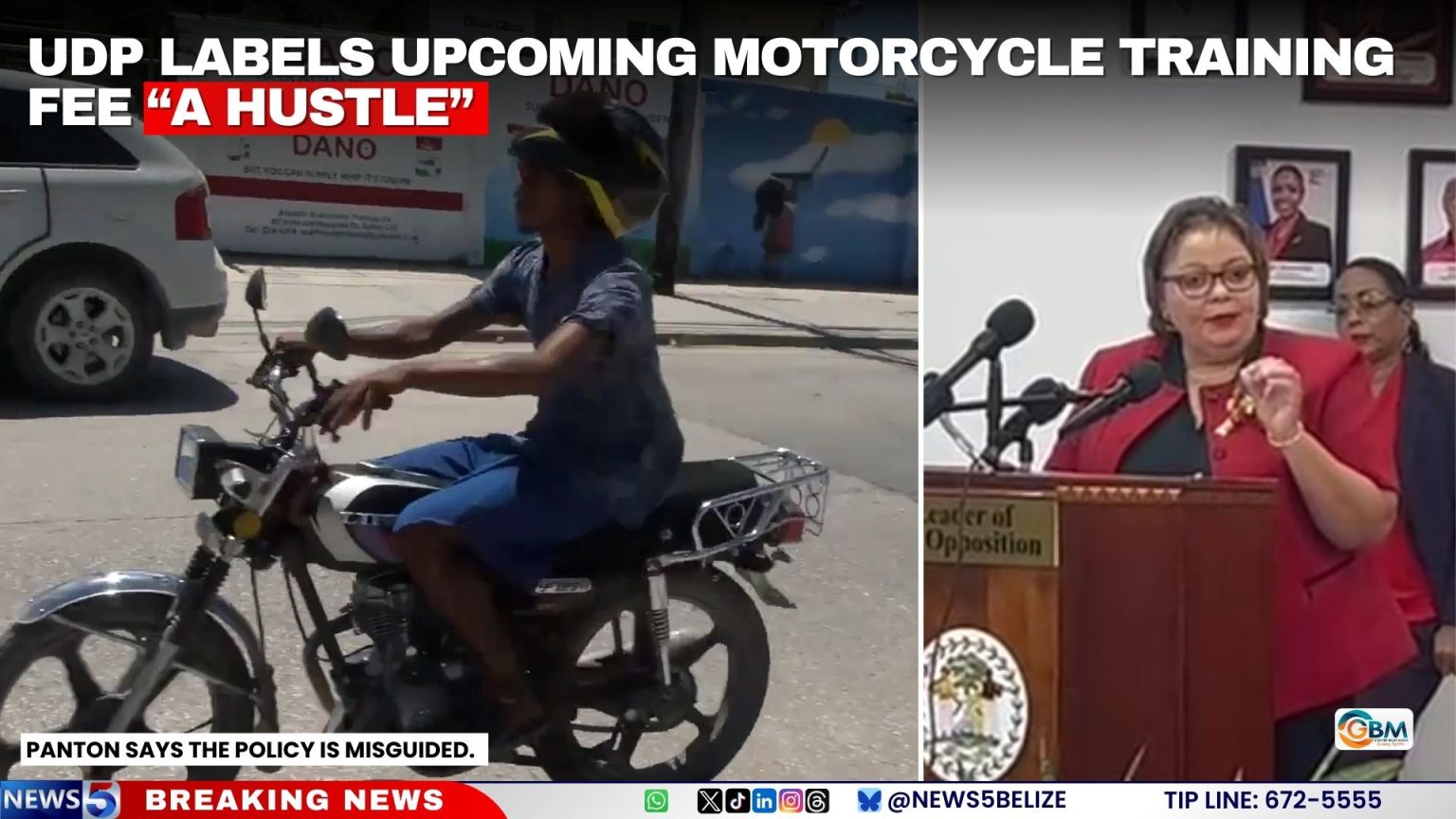 UDP Labels Upcoming Motorcycle Training Fee “A Hustle” | Greater Belize ...