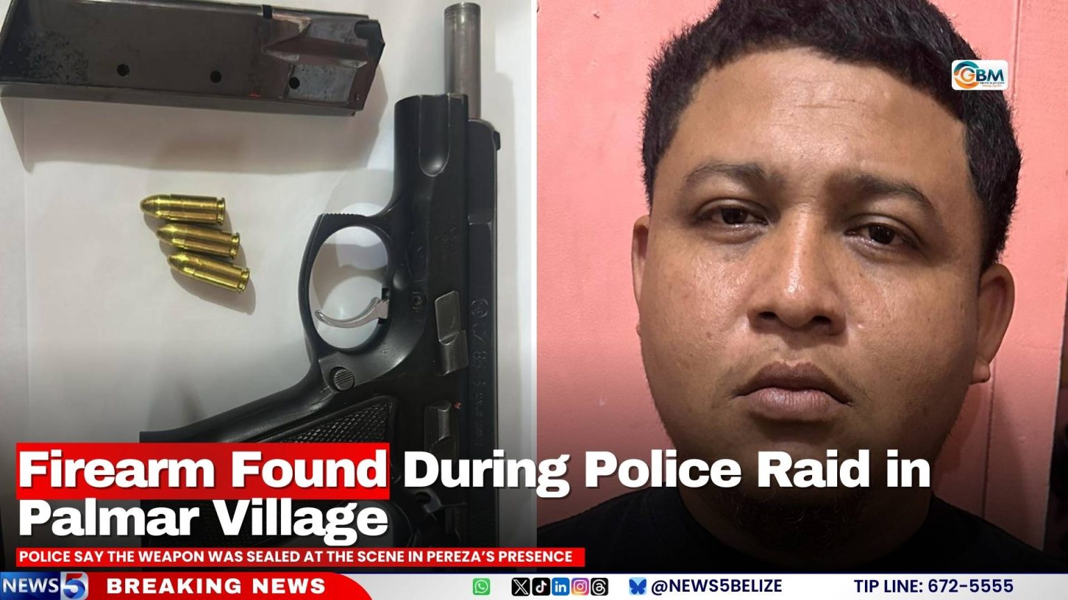 Firearm Found During Police Raid in Palmar Village | Greater Belize Media