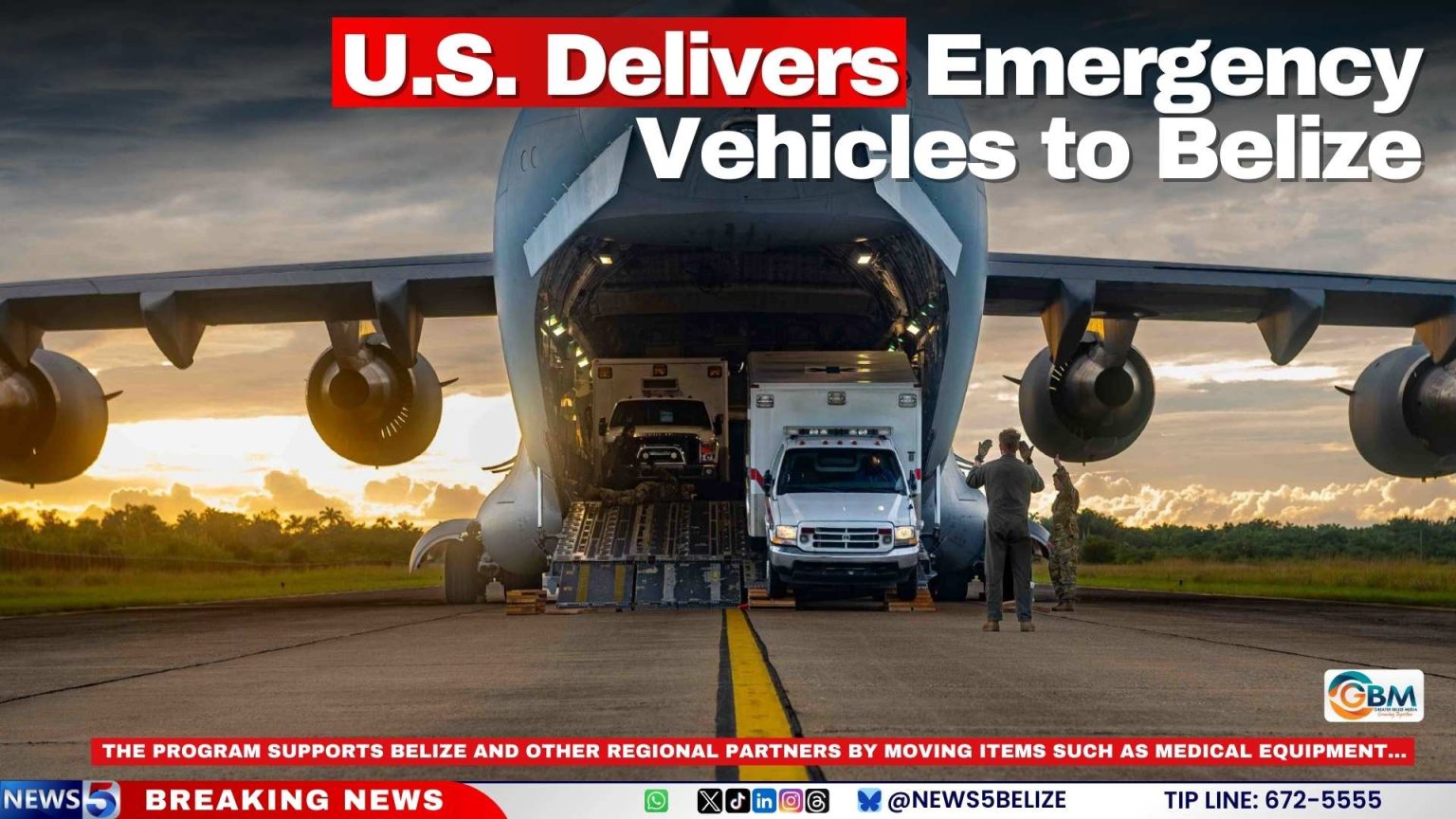 U.S. Delivers Emergency Vehicles to Belize | Greater Belize Media