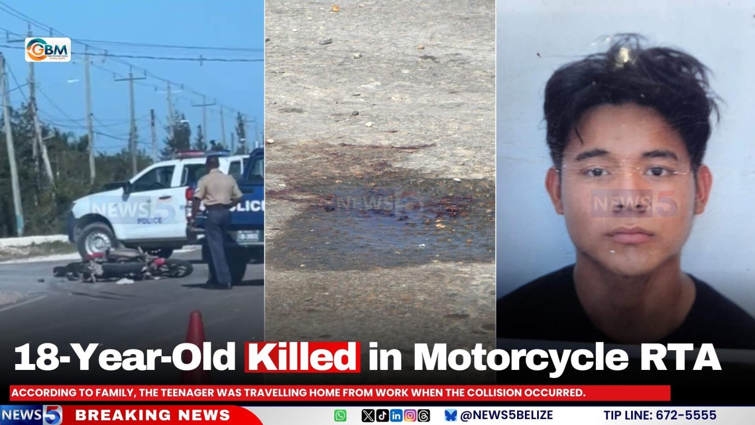 18-Year-Old Killed in Motorcycle RTA | Greater Belize Media