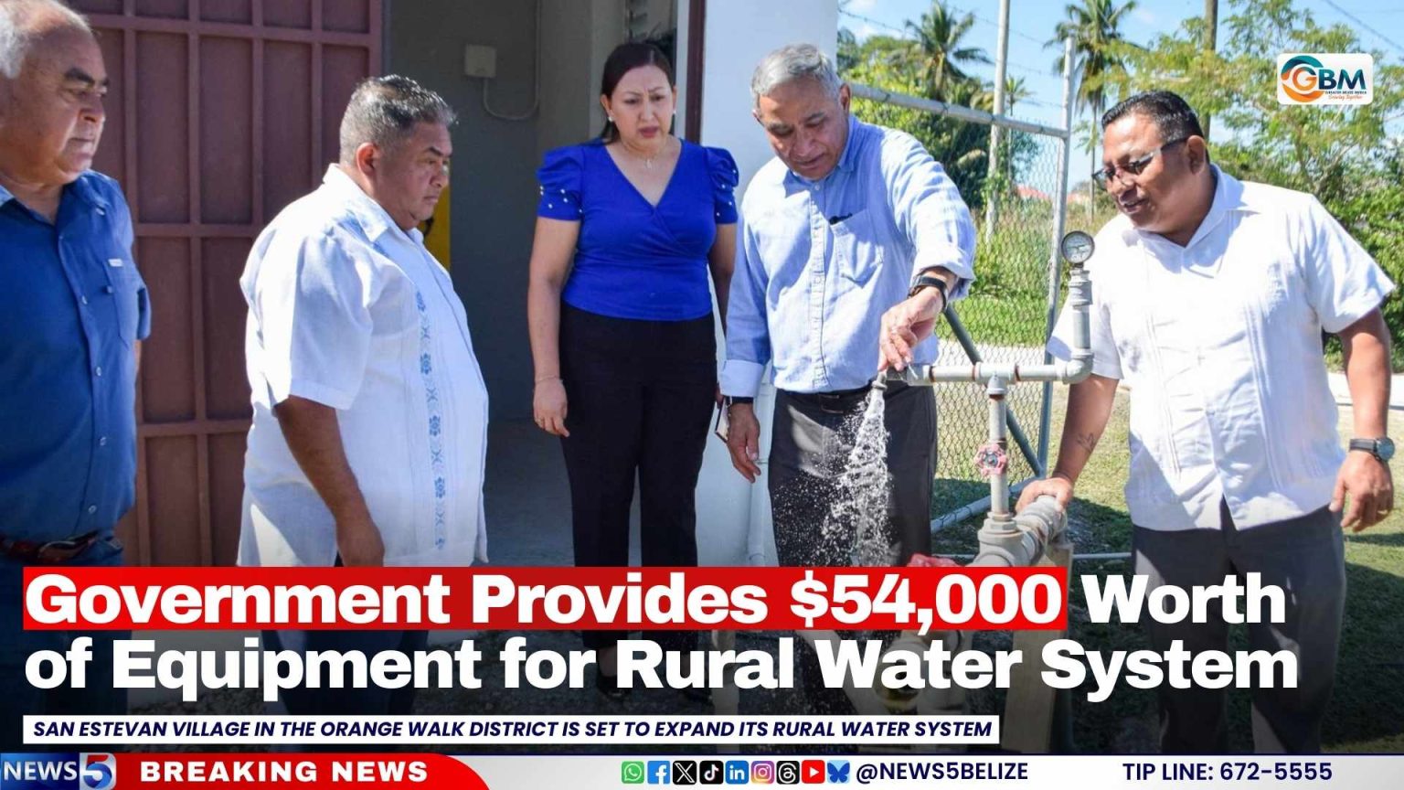 Government Provides $54,000 Worth of Equipment for Rural Water System ...