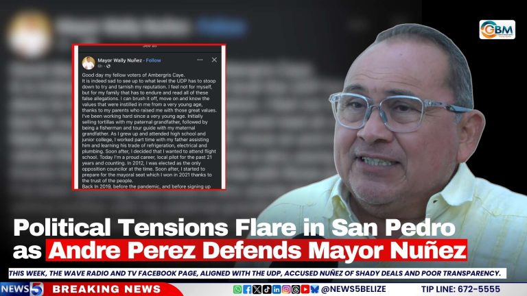 Political Tensions Flare in San Pedro as Andre Perez Defends Mayor ...