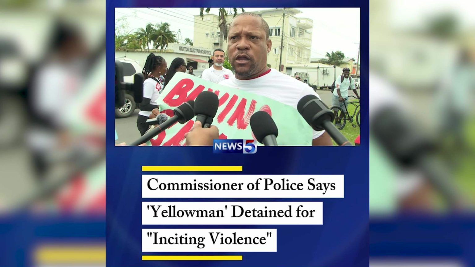 Heavy Police Watch as UDP Protests SSB | Greater Belize Media
