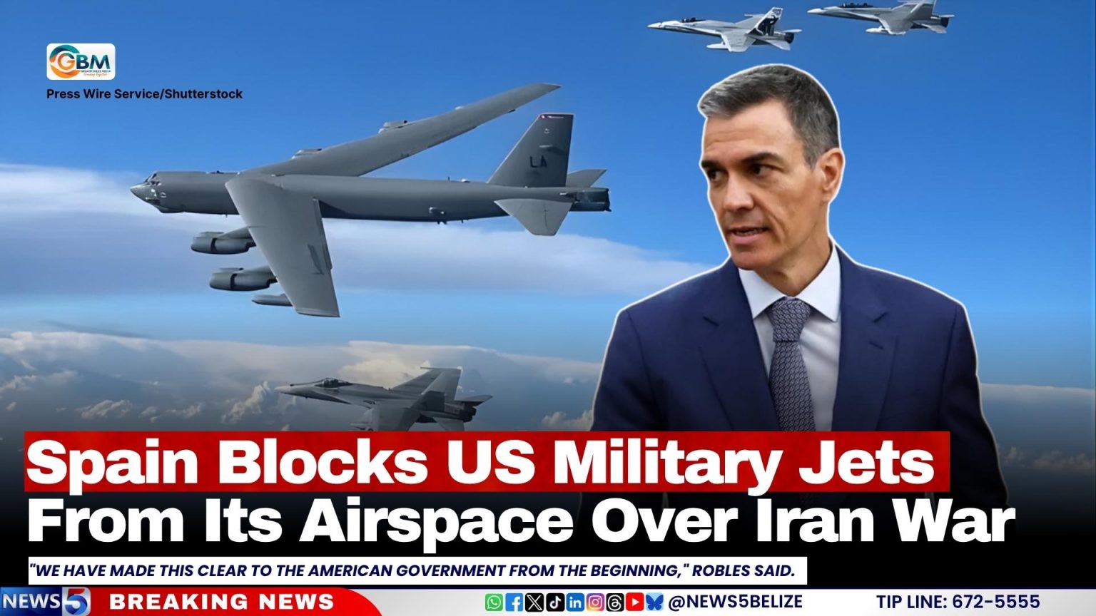 Spain Blocks US Military Jets From Its Airspace Over Iran War | Greater ...